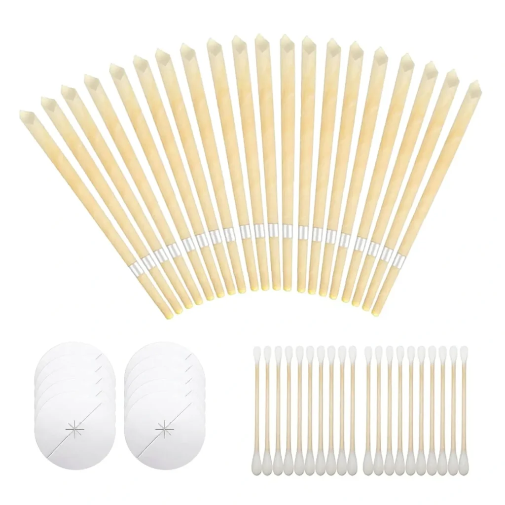 20 Pack Beeswax Ear Candles – Complete Kit w/ 20 Protect Discs, 20 ...